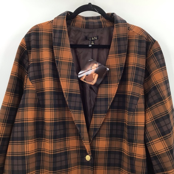 IMAN | Jackets & Coats | Iman Global Chic Womens Sz 5x Orangebrown ...